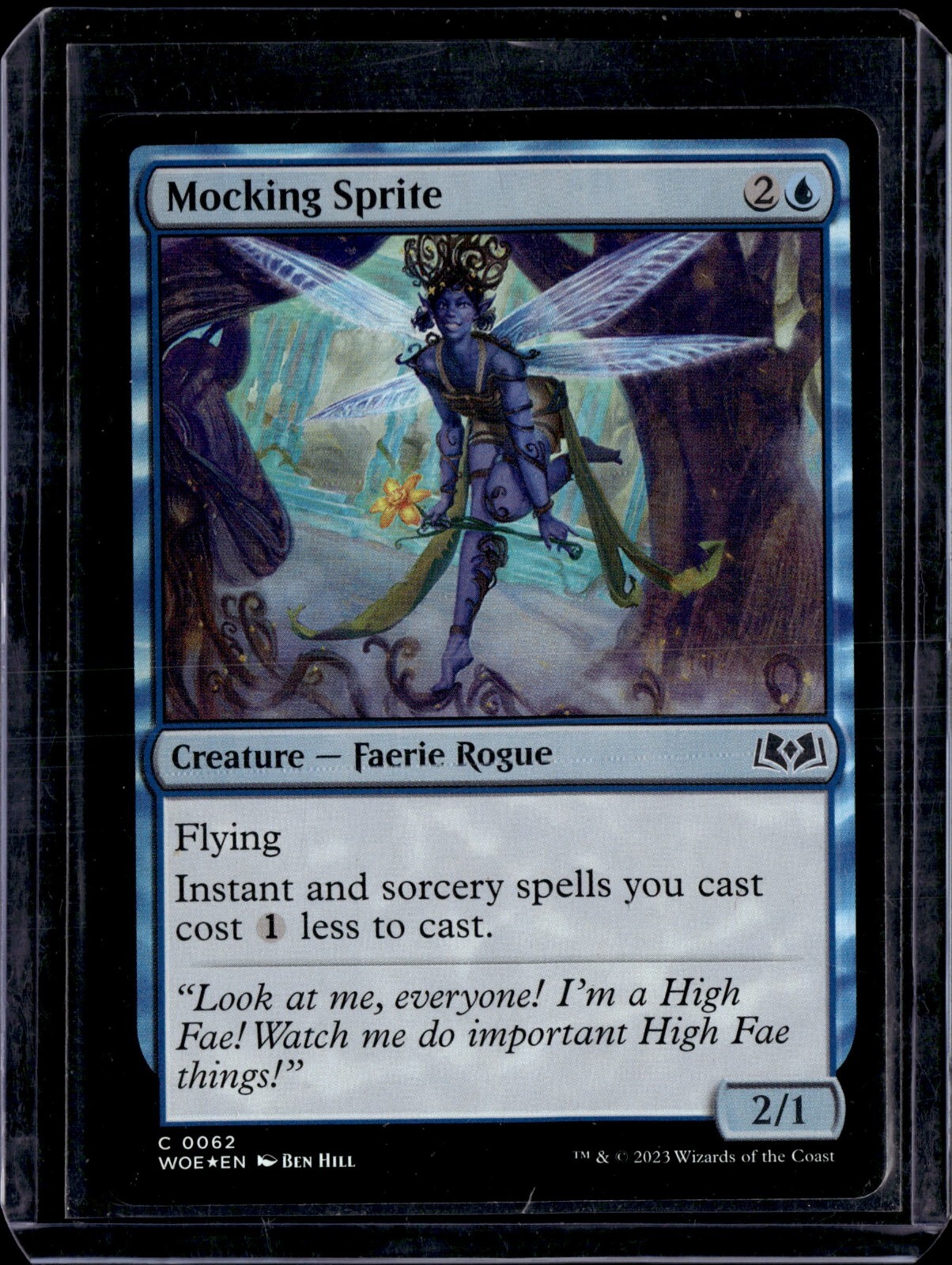 Mocking Sprite - 62 - Foil - WOE - NM - MTG Magic The Gathering | eBay