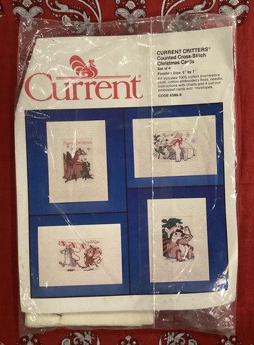 Vintage Current Critters Christmas Cards Cross Stitch Kit | eBay