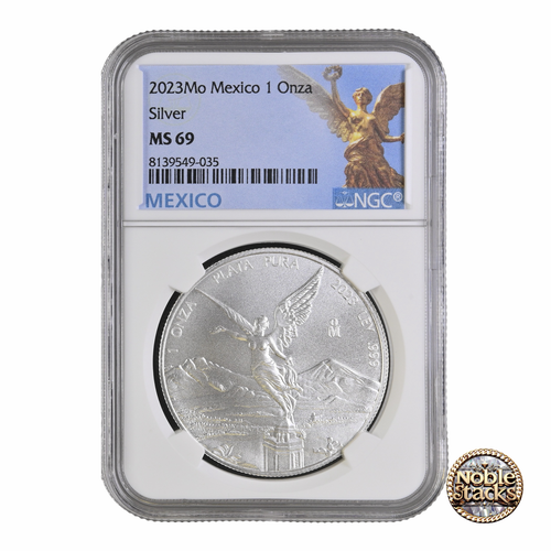2023-Mo MEXICO Libertad 1 Onza NGC MS69 1oz .999% Silver Round ANGEL ...