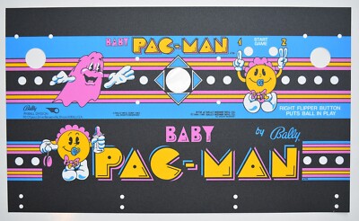 sticker panel baby pac man / control panel overlay baby pacman Bally ...