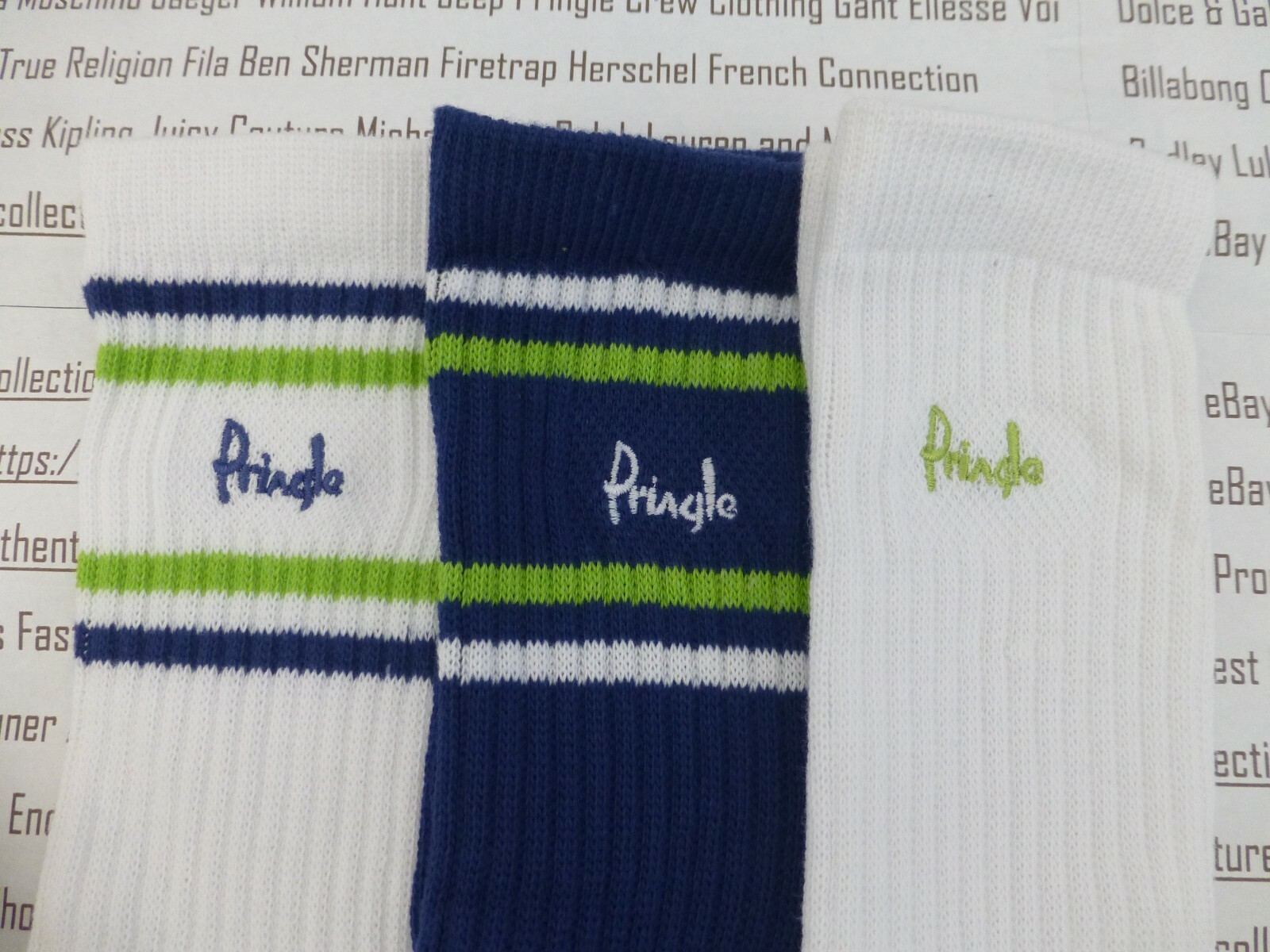 PRINGLE Cushion Sport Sock Mens 3pk Asst Col & Design UK 7-11 Trainer ...