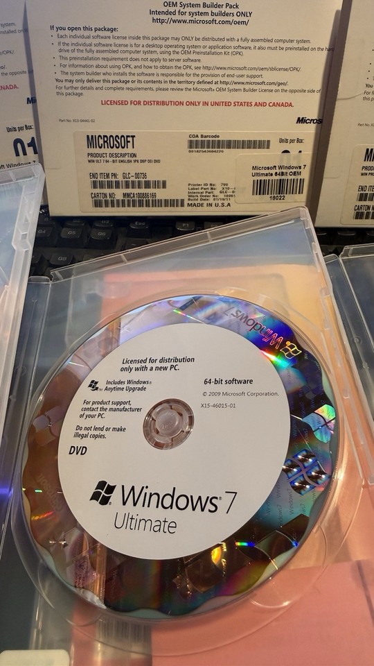 Microsoft Windows (64bit 7 Home Prem, Ultimate, Prof.) & Vista (32bit ...