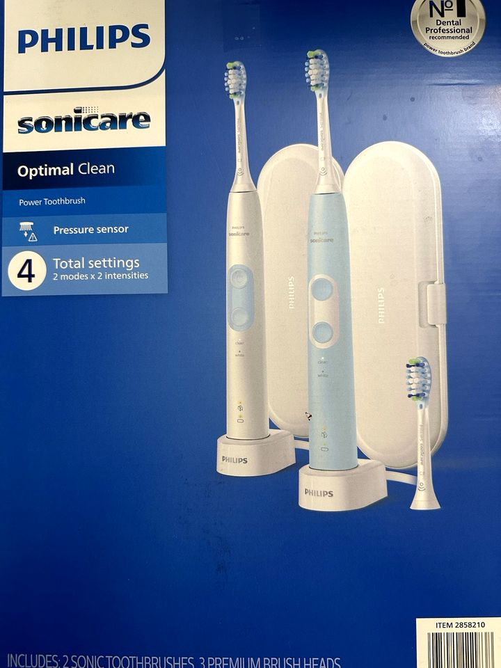 Philips Sonicare Optimal Clean Rechargeable Electric Toothbrush 2PK ...