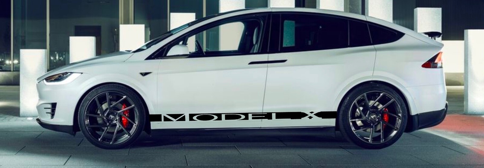 Tesla Model X 2016-2024 Custom Outline " MODEL X " Side Vinyl Decal Set ...
