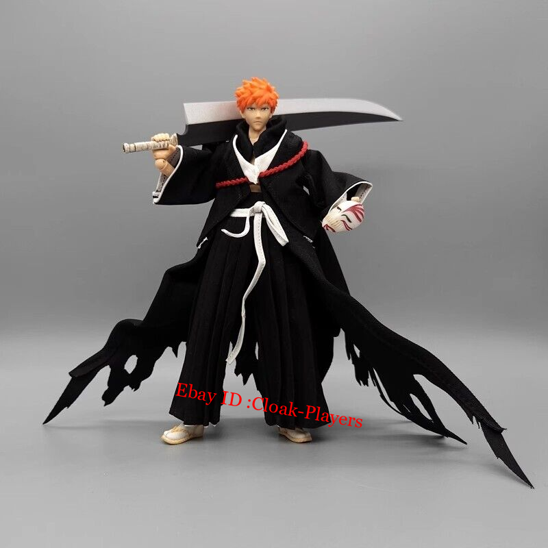 New 1/12 Cape Kurosaki Ichigo Bleach Cape Model For 6"Action Figure (No ...