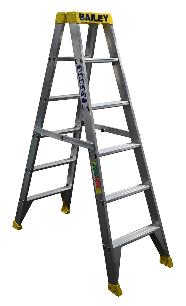 Bailey Ladder Pro 1.8m 6 Step Double Sided 150kg Aluminium FS13963 | eBay