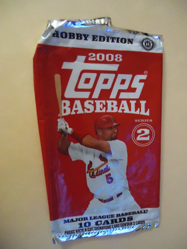 2008 Topps Baseball card wrapper - Series II -Hobby - Albert Pujols ...