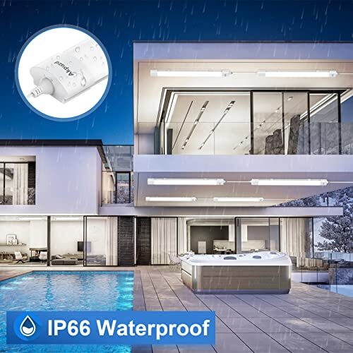 2pack Plug In Ceiling Lights 2ft Plug In Light Ip66 Waterproof 18w Led ...