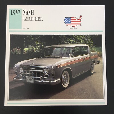 Nash Rambler Rebel 1957 Spec Sheet Info Card | eBay