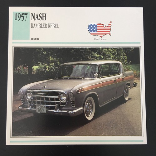 Nash Rambler Rebel 1957 Spec Sheet Info Card | eBay