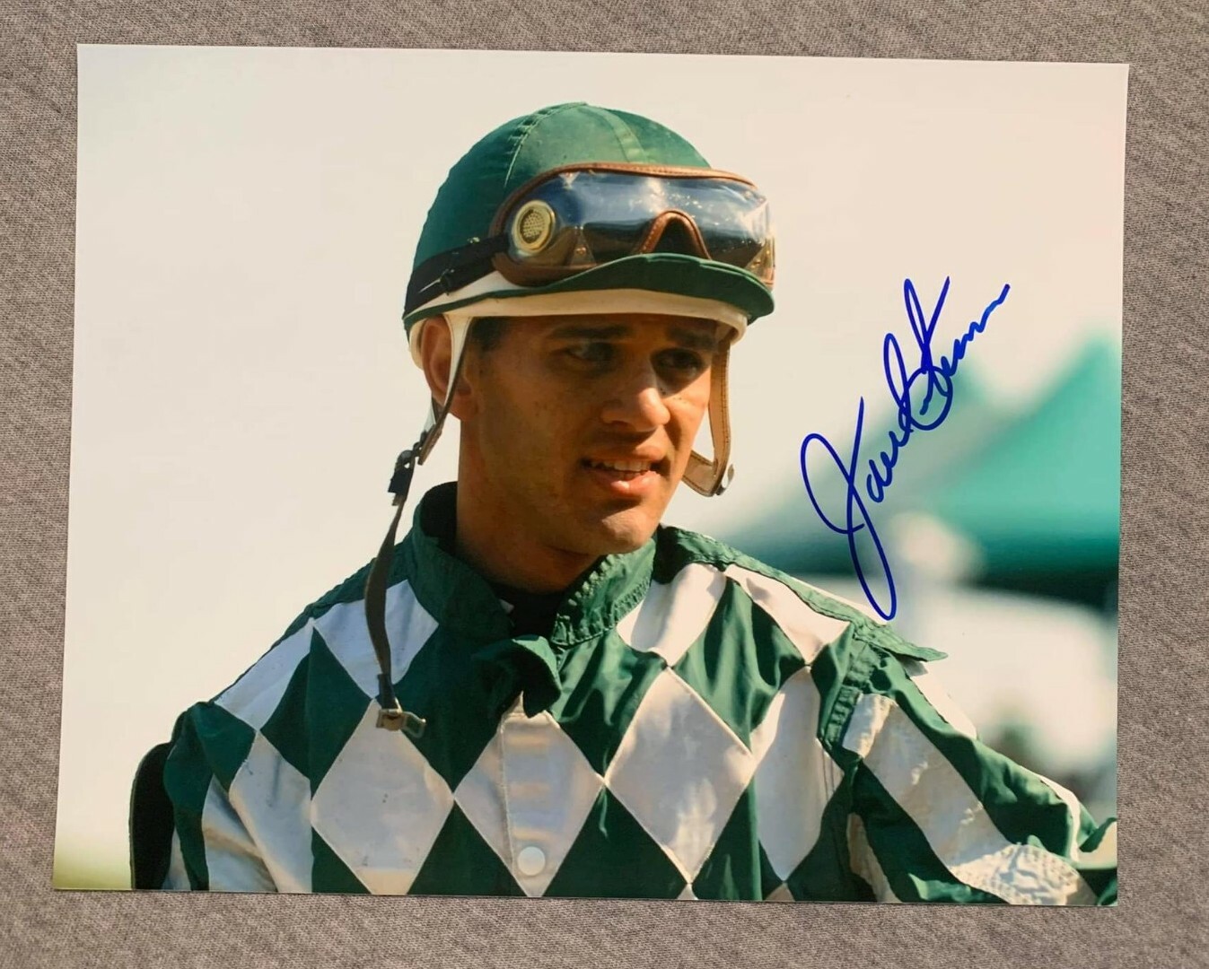 JAVIER CASTELLANO AUTOGRAPH 8x10 PORTRAIT PHOTO HORSE RACING JOCKEY ...