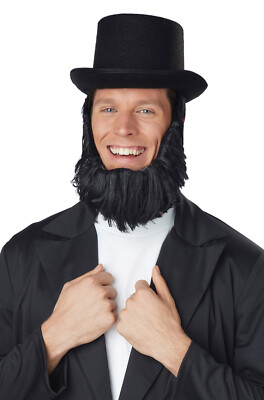 Abraham Lincoln Honest Abe Getup Hat and Beard Costume Kit | eBay