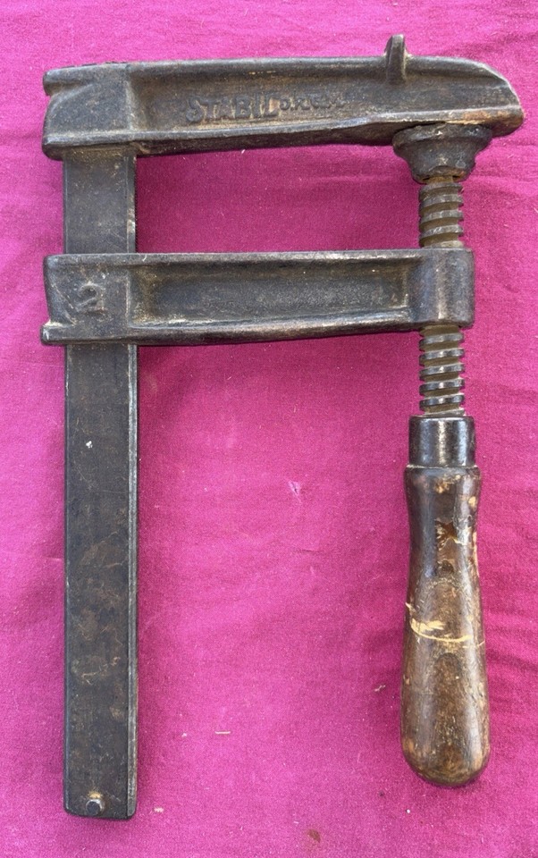 3 Vintage STABIL DRGM Germany Hand Screw Clamps High Quality - 7" Open ...