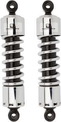 PROGRESSIVE SUSPENSION - 412-4036C - 412 Series Shocks ? Chrome/Black ...