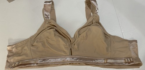 Comfort Choice 48 B 48B Beige Bra Unpadded Wire Free 4 Hook Closure ...