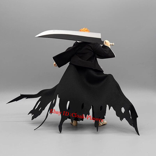 New 1/12 Cape Kurosaki Ichigo Bleach Cape Model For 6"Action Figure (No ...