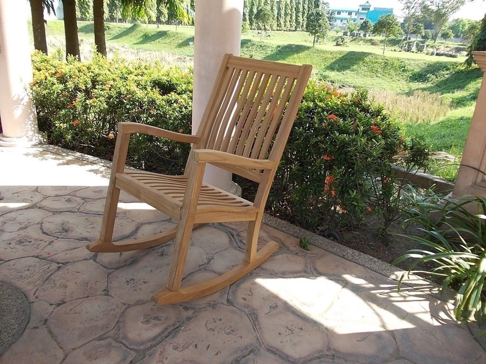 Kingston A-Grade Teak Outdoor Garden Patio Rocker Rocking Chair ...