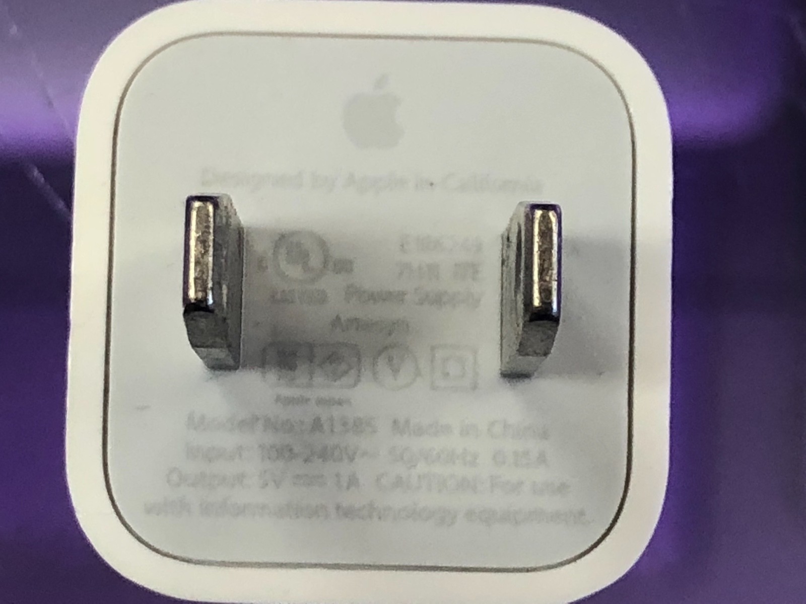 Genuine Apple USB Power Adapter AC Wall Charger iPod/iPhone A1385 5W ...