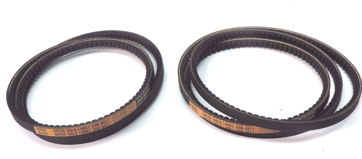 LOT OF 2 NEW DAYCO BX90 GOLD LABEL COG-BELTS 93IN CIRCUMFERENCE 21/32IN ...