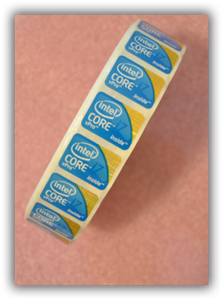 Lot of 10 Intel Core i7 Inside Stickers 18 x 24.5mm 2009 1st Gen For ...