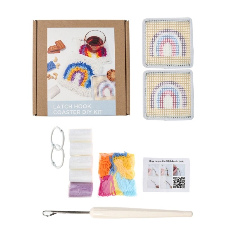 Coaster Hook Kits Arts and Crafts Kits for Adults Tufting Needlework | eBay