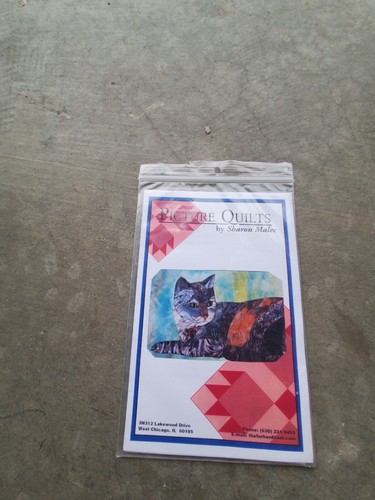 Picture Quilt Pattern Tabby Cat by Sharon Malec w/ Freezer Paper 11"x17 ...