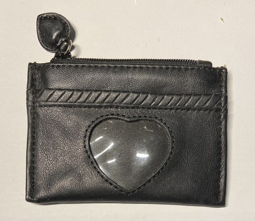 Brighton Small 3x4 Card Case Coin Pouch Mini ID Wallet Black ID Holder ...