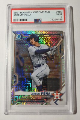 JEREMY PENA - 2021 BOWMAN CHROME PROSPECTS - MEGA BOX - REFRACTOR - PSA ...