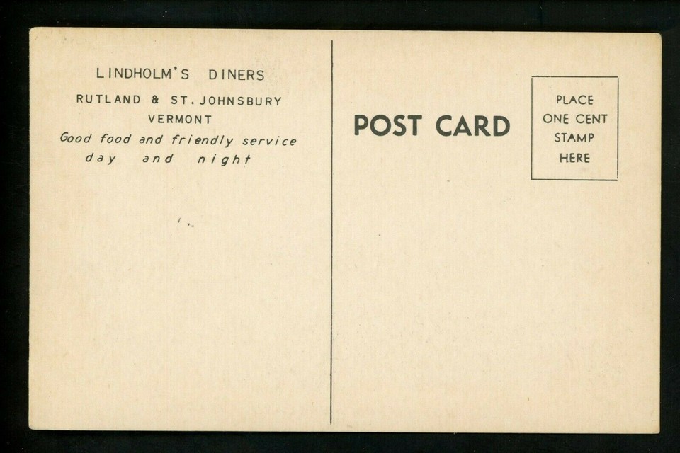 Restaurant postcard Vermont VT, Rutland, Lindholm's Diner Vintage | eBay
