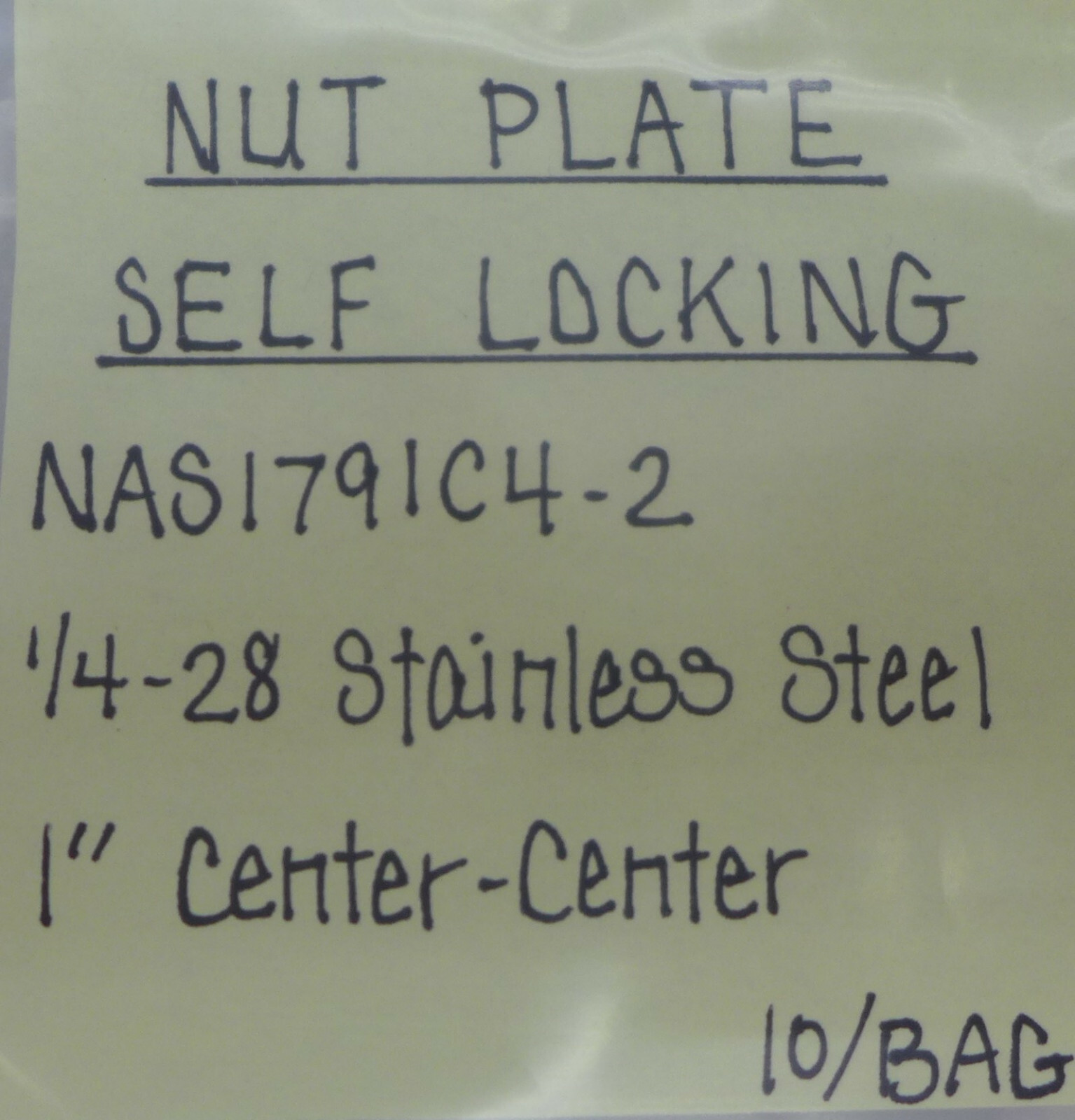 (10) Nut Plate Self Locking 1/4-28 Stainless Steel NAS1791C4-2 | eBay