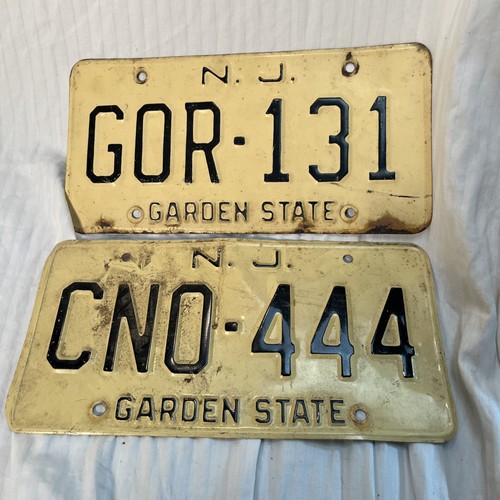 VINTAGE NEW JERSEY METAL LICENSE PLATES LOT OF 2 | eBay