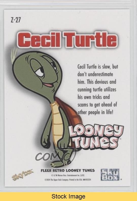 2024 Fleer Retro Looney Tunes Z-Force Cecil Turtle #Z-27 READ 0nr3 | eBay