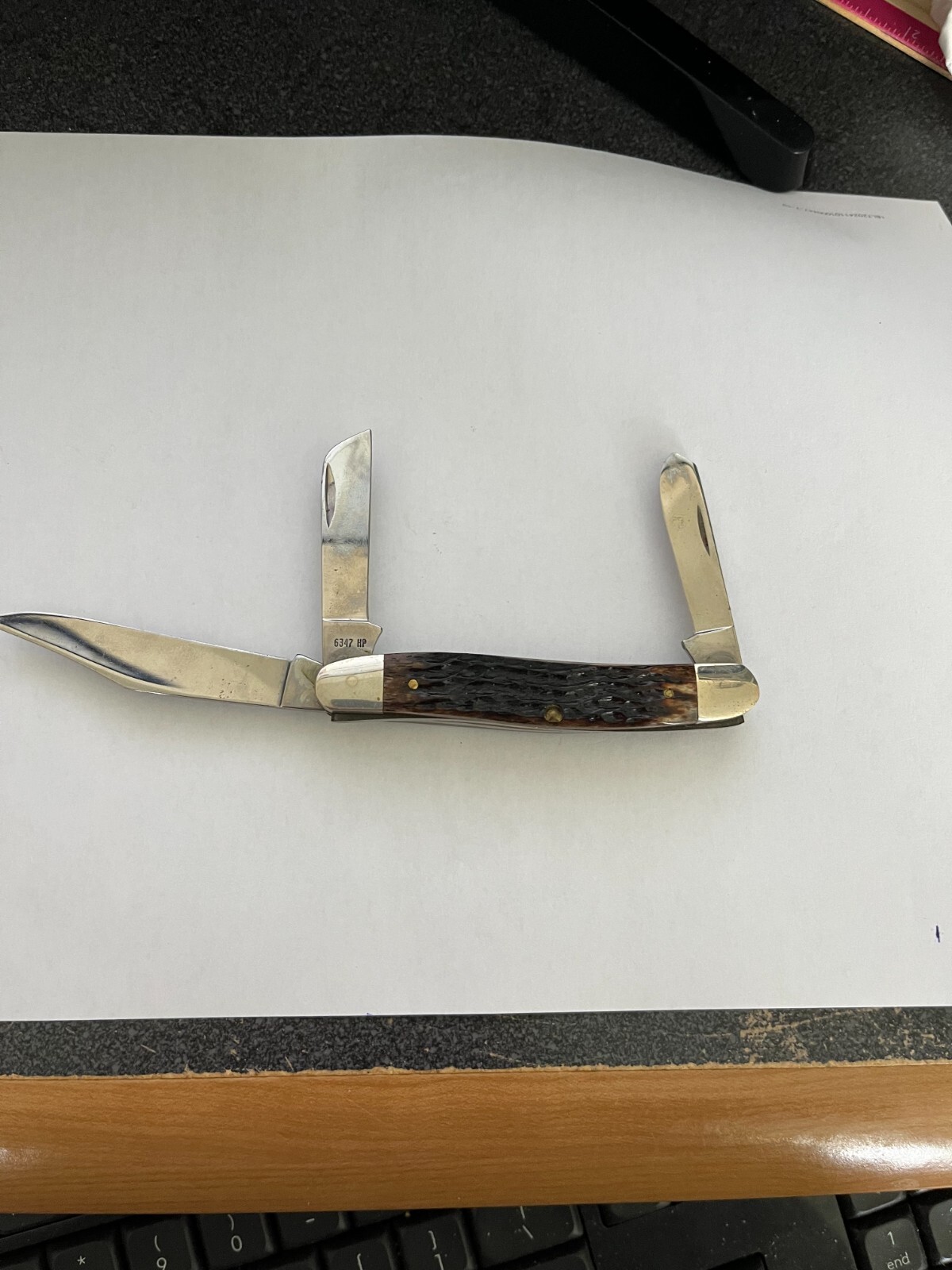 VINTAGE CASE POCKET KNIFE # 6347 HP RED JIGGER BONE NEAR MINT | eBay