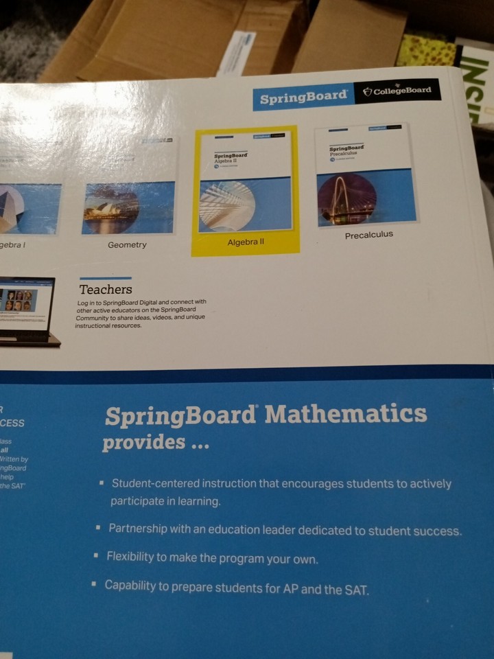 Algebra II SpringBoard CollegeBoard Florida Teacher Edition Paperback ...