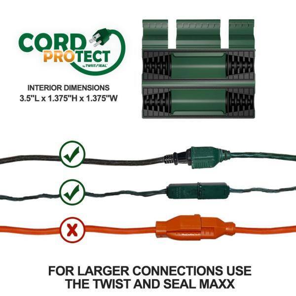 Twist and Seal Cord Protect Outdoor Extension Cord Cover+Plug ...