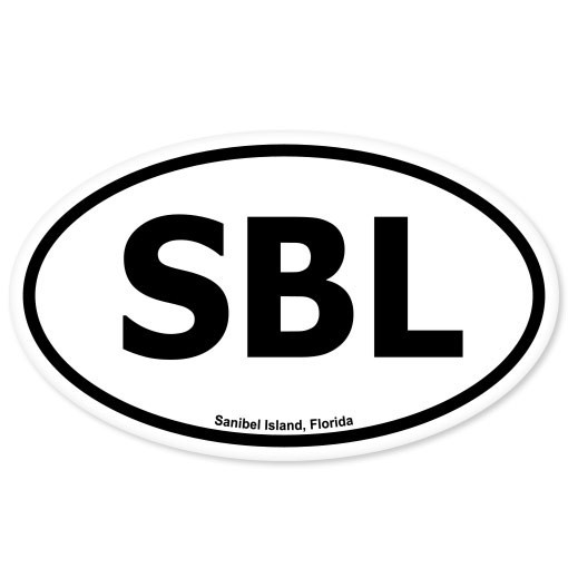 Sanibel Island Travel Oval SBL car bumper sticker 5" x 3" | eBay