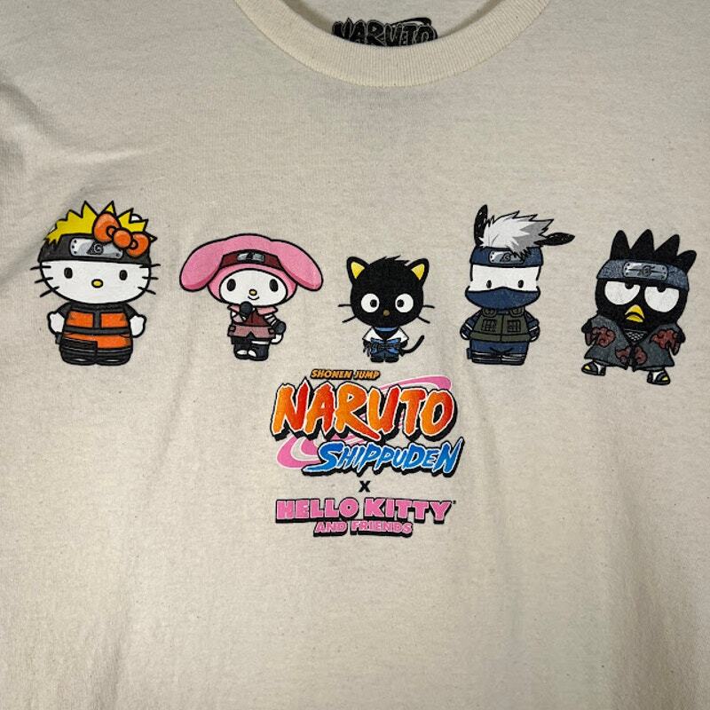 Naruto Shippuden x Hello Kitty & Friends Graphic Tee … - Gem