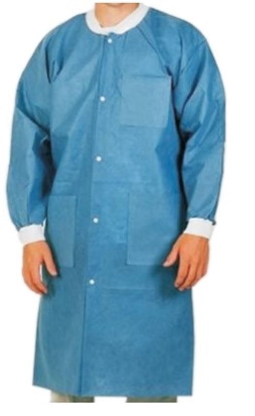 MN Health Lab Coats Blue Size Medium Knee Length Non sterile 10/Pk | eBay