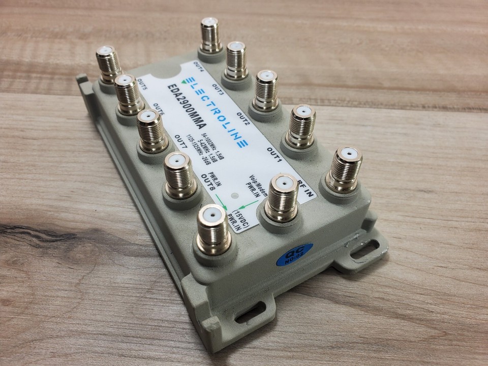 Electroline EDA2900MMA 8-port RF/CATV Distribution Amplifier No Power ...