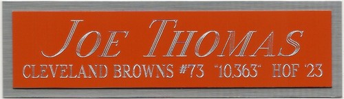 JOE THOMAS CLEVELAND BROWNS NAMEPLATE FOR AUTOGRAPHED SIGNED FOOTBALL ...