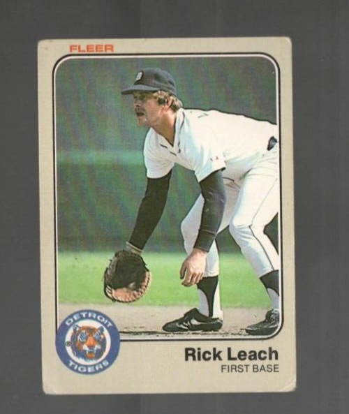 1983 Fleer Baseball card #334 Rick Leach Detroit Tigers Good | eBay