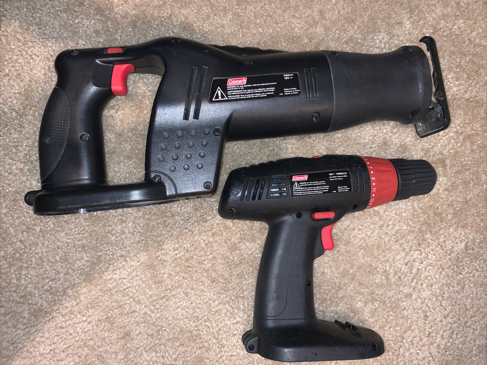 Coleman Powermate 18V Cordless Tool kit, Reciprocating & Drill Set ...