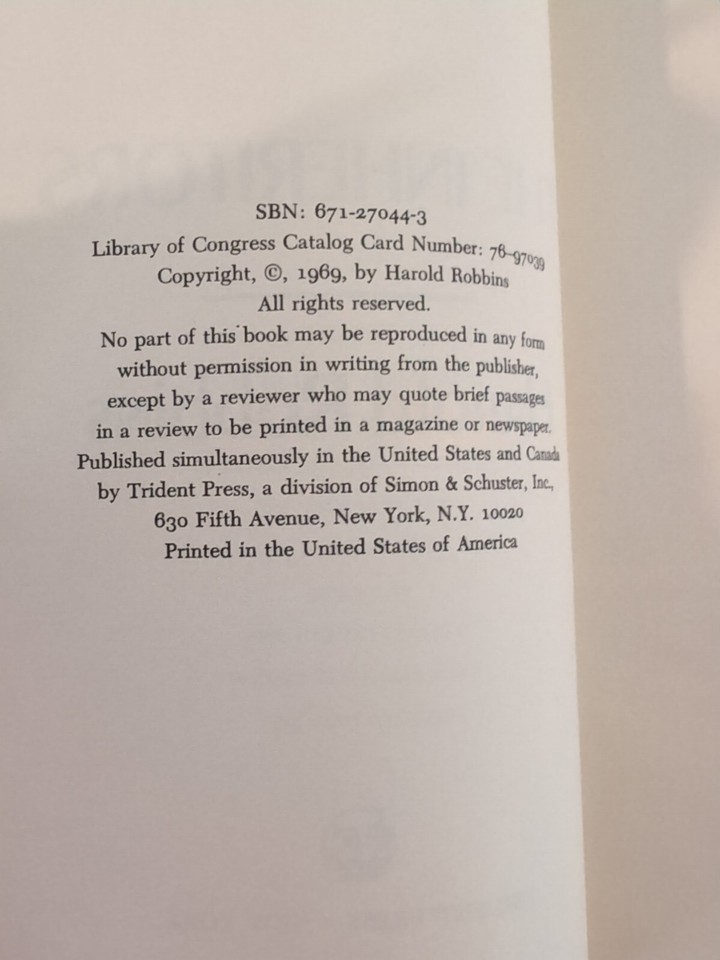 THE INHERITORS: - by Harold Robbins, * 1969 Hardcover with Dust Jacket ...