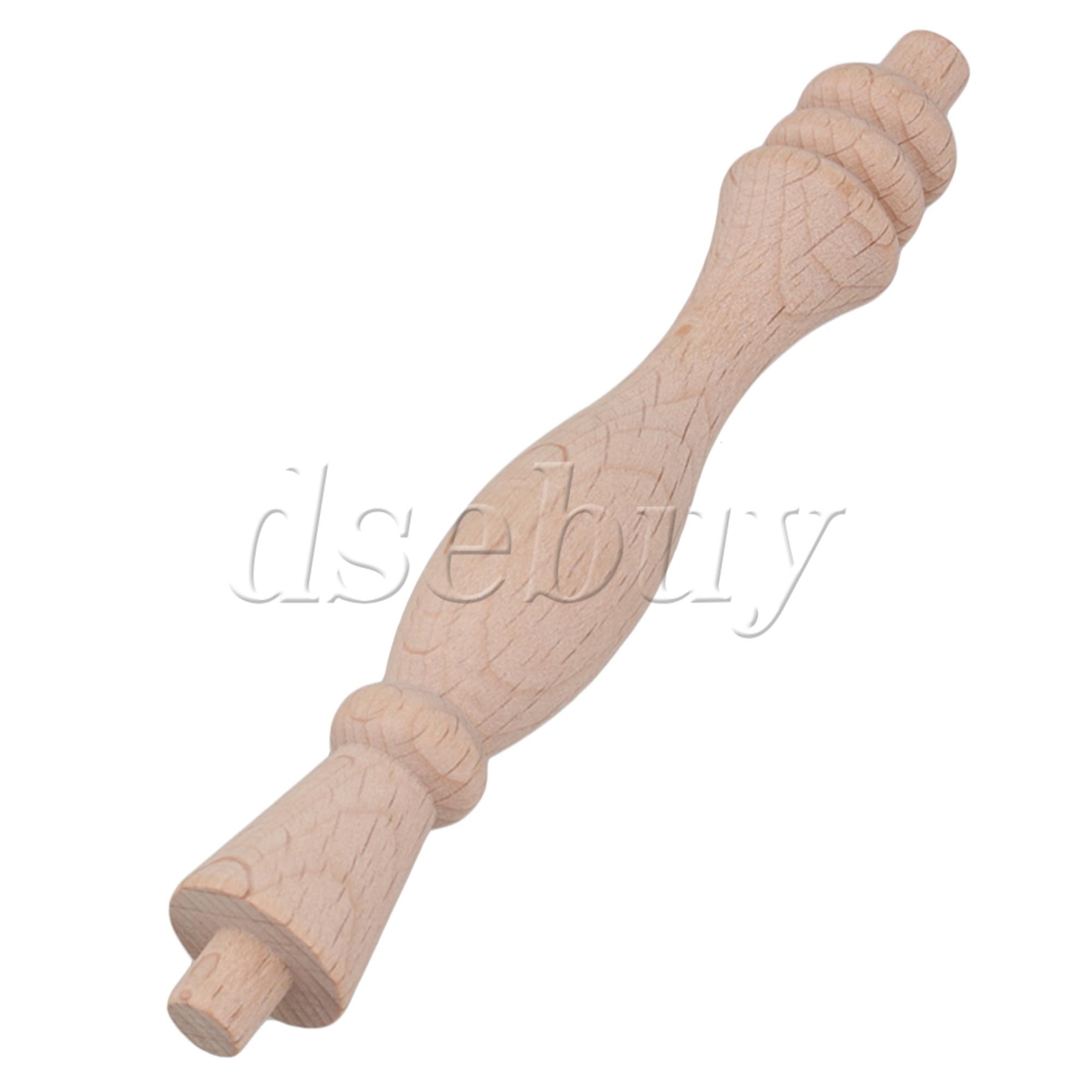 4 x Vintage Style Unfinished Wood Natural Cutout Wooden Spindle 13.3cm ...