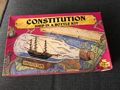 NEW USS Constitution Ship Build Your Own Ship In A Bottle Model Kit ...