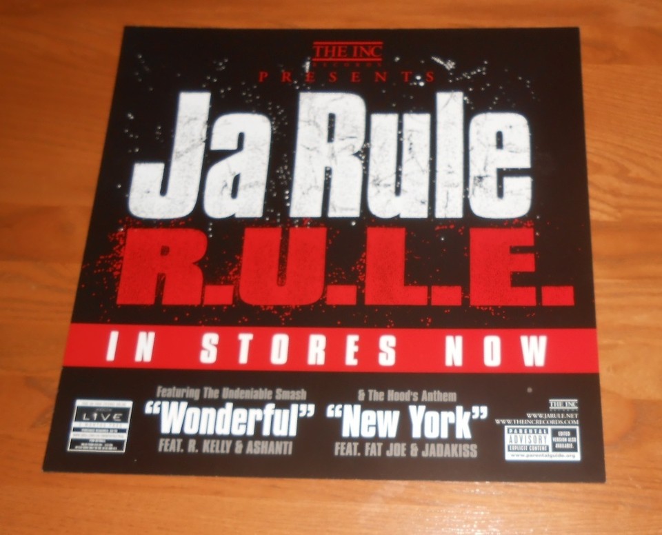 Ja Rule R.U.L.E. 2-Sided Flat Square Poster 12x12 Rap | eBay