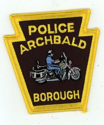 PENNSYLVANIA PA ARCHBALD BOROUGH POLICE TRAFFIC NICE SHOULDER PATCH ...