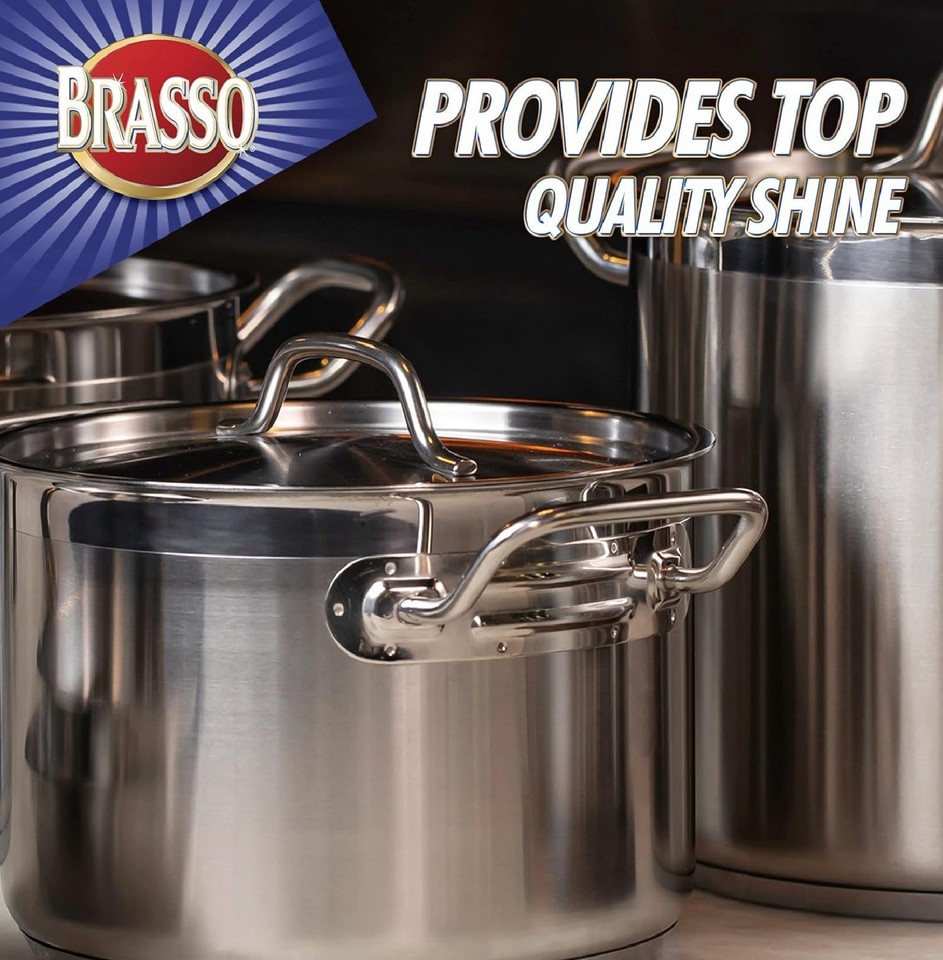 8 oz Brasso Metal Polish –All Purpose Cleaner for Brass, Bronze, Chrome ...