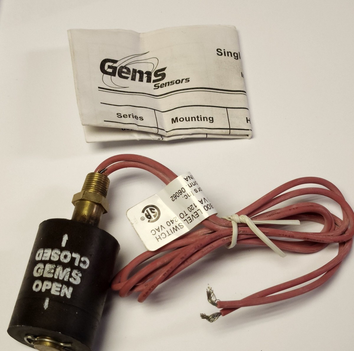 Gems Ls1800 Current Requirements LS-1800 Single-Point Level Switch...