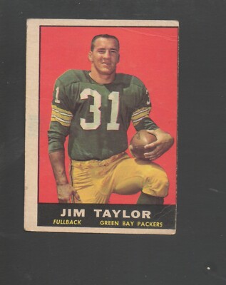 1961 Topps Football Card #41 Jim Taylor-Green Bay Packers Vg Card | eBay